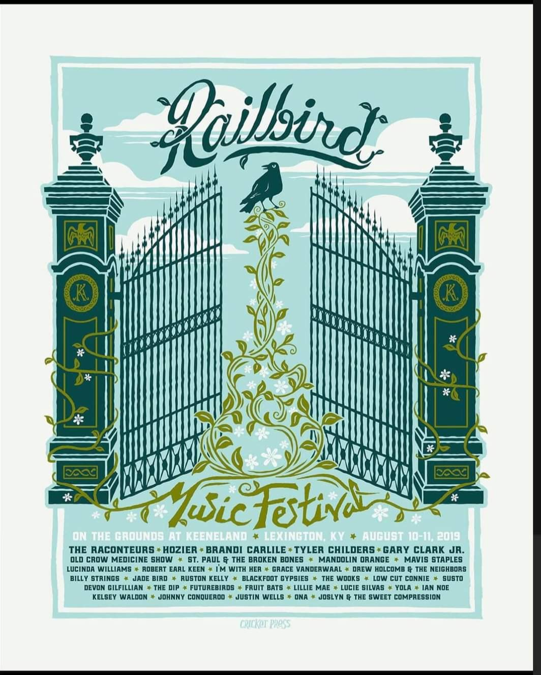 Railbird Festival Lexington 19 Cricket Press | PosterDrops.com