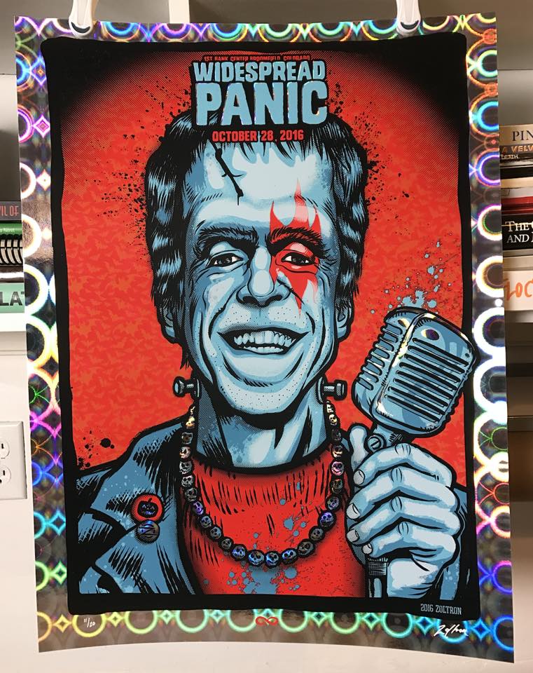 Widespread Panic N1 Broomfield 16 Zoltron | Holosphere Foil Edition | PosterDrops.com