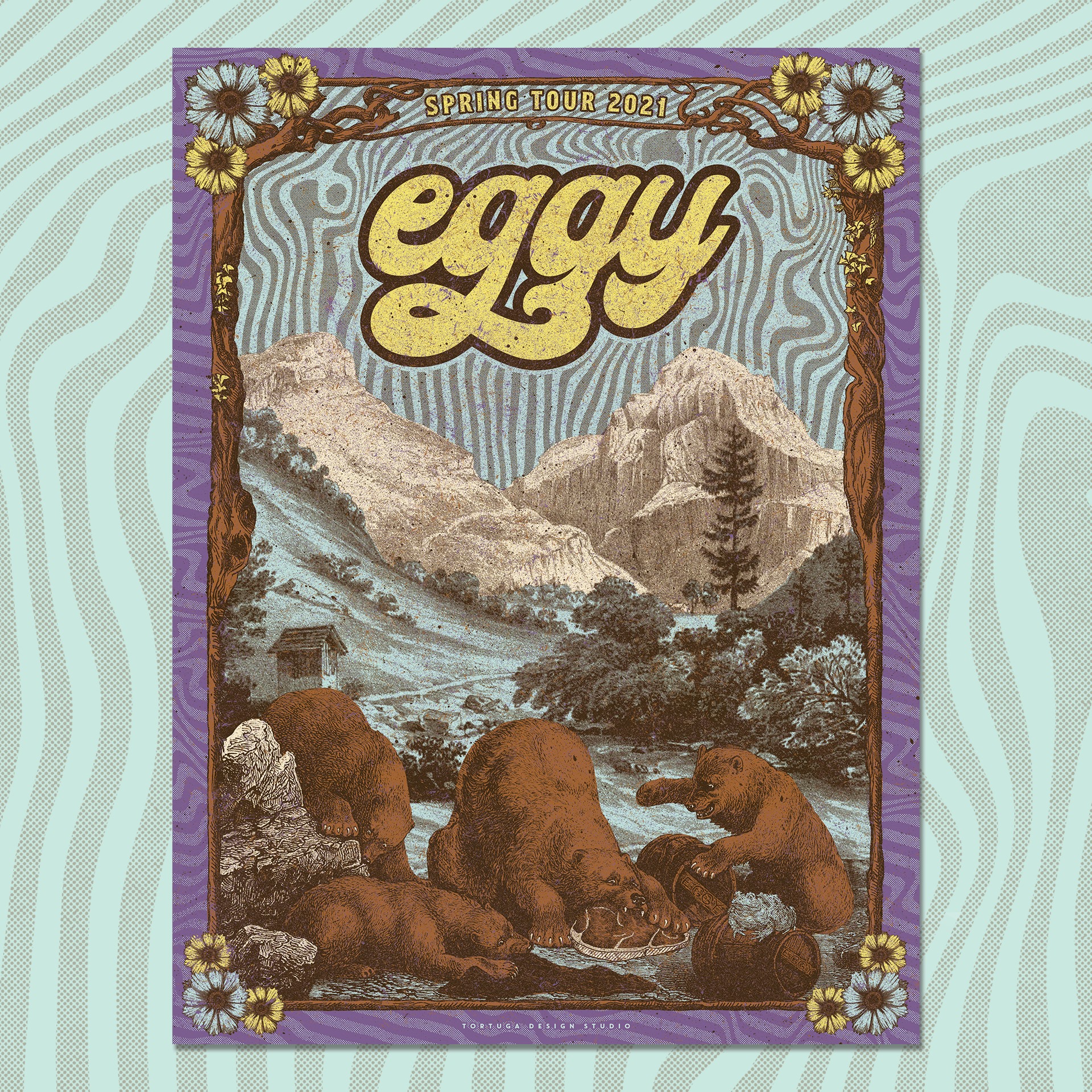 Eggy Spring Tour 21 Tortuga Design Studio | PosterDrops.com