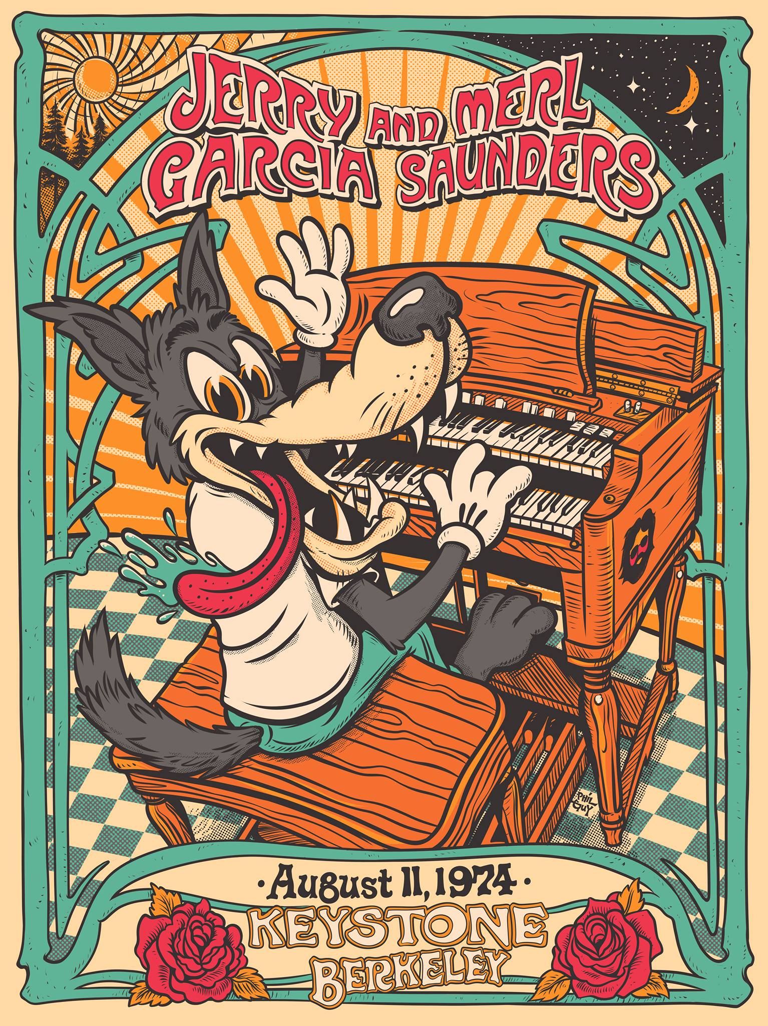 Jerry Garcia & Merl Saunders Berkeley 74 Burrito Breath | PosterDrops.com