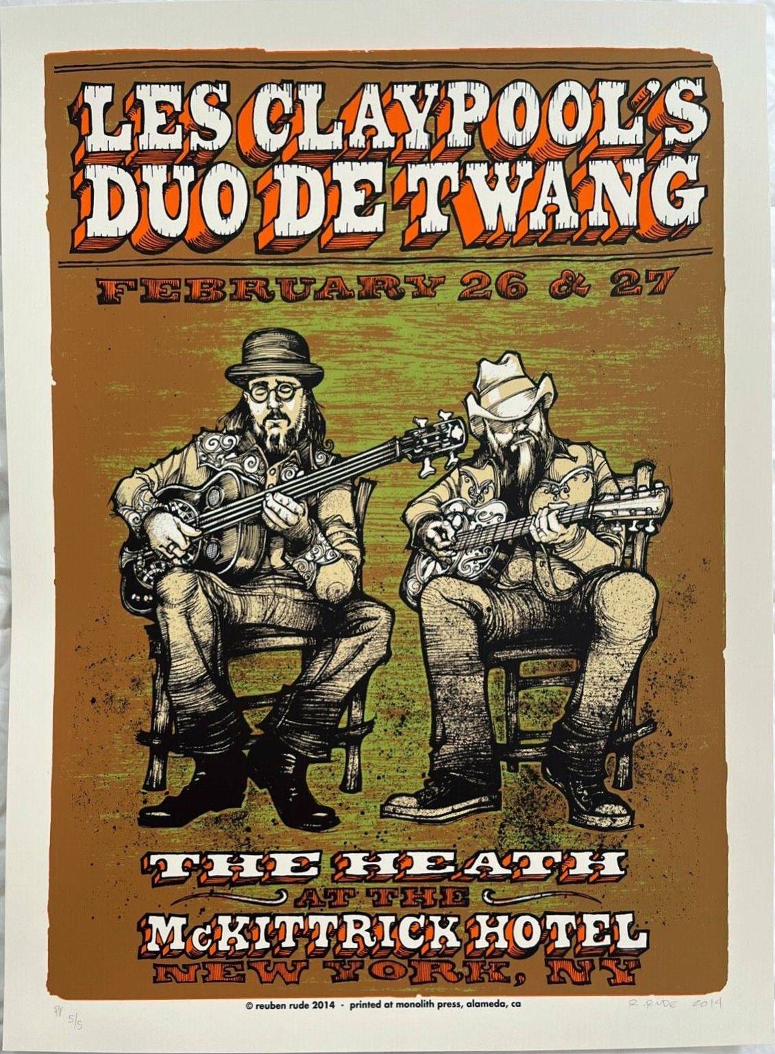 Duo de Twang New York 14 Rude | Band Signed Edition | PosterDrops.com