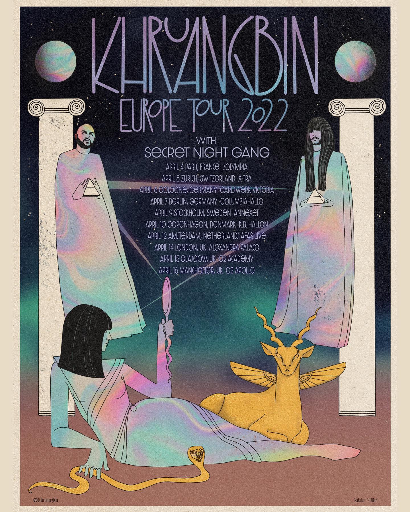 Khruangbin Europe Tour 22 Miller | PosterDrops.com