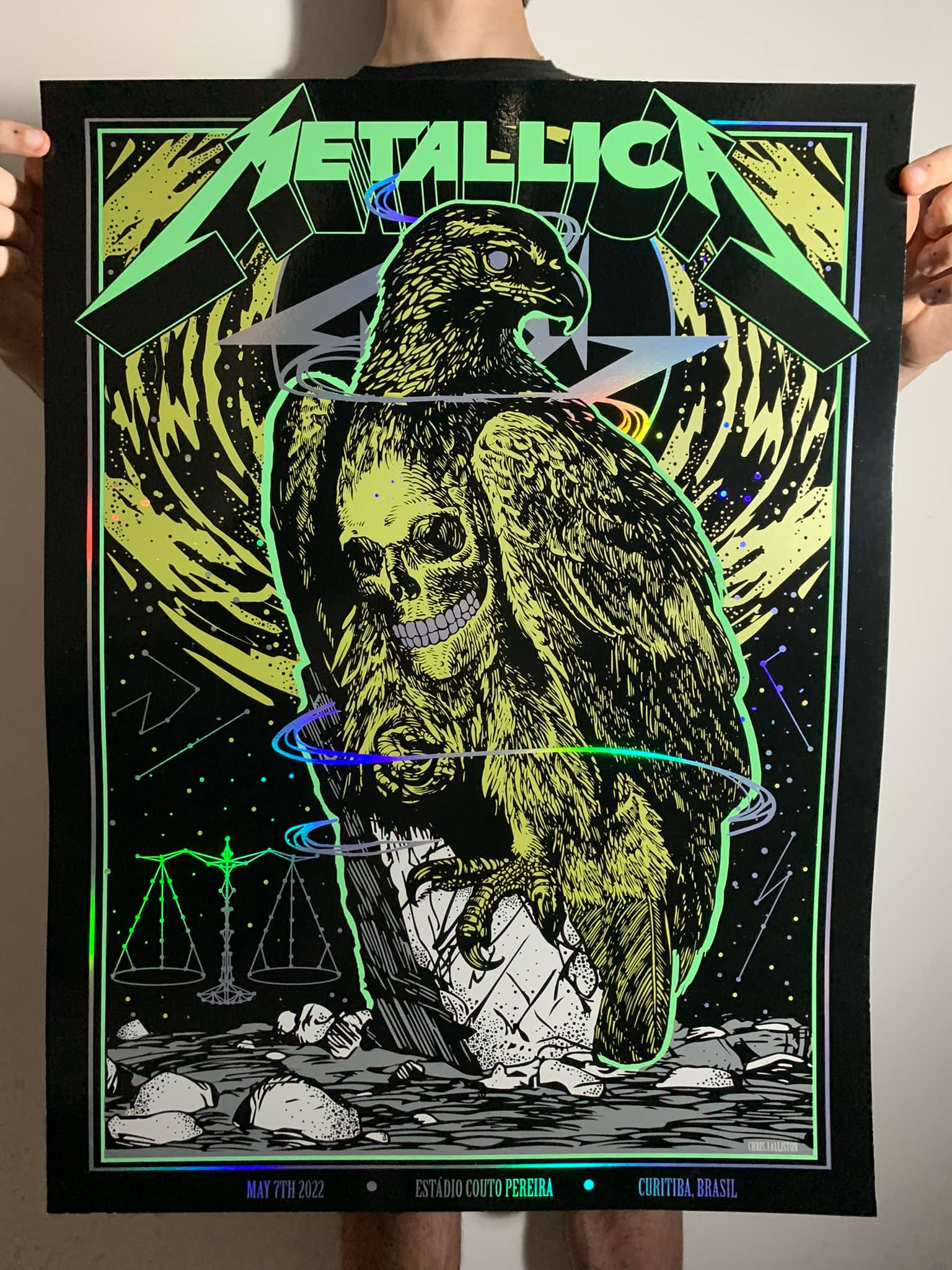 Metallica Curitiba 22 Alliston | Rainbow Foil Edition | PosterDrops.com