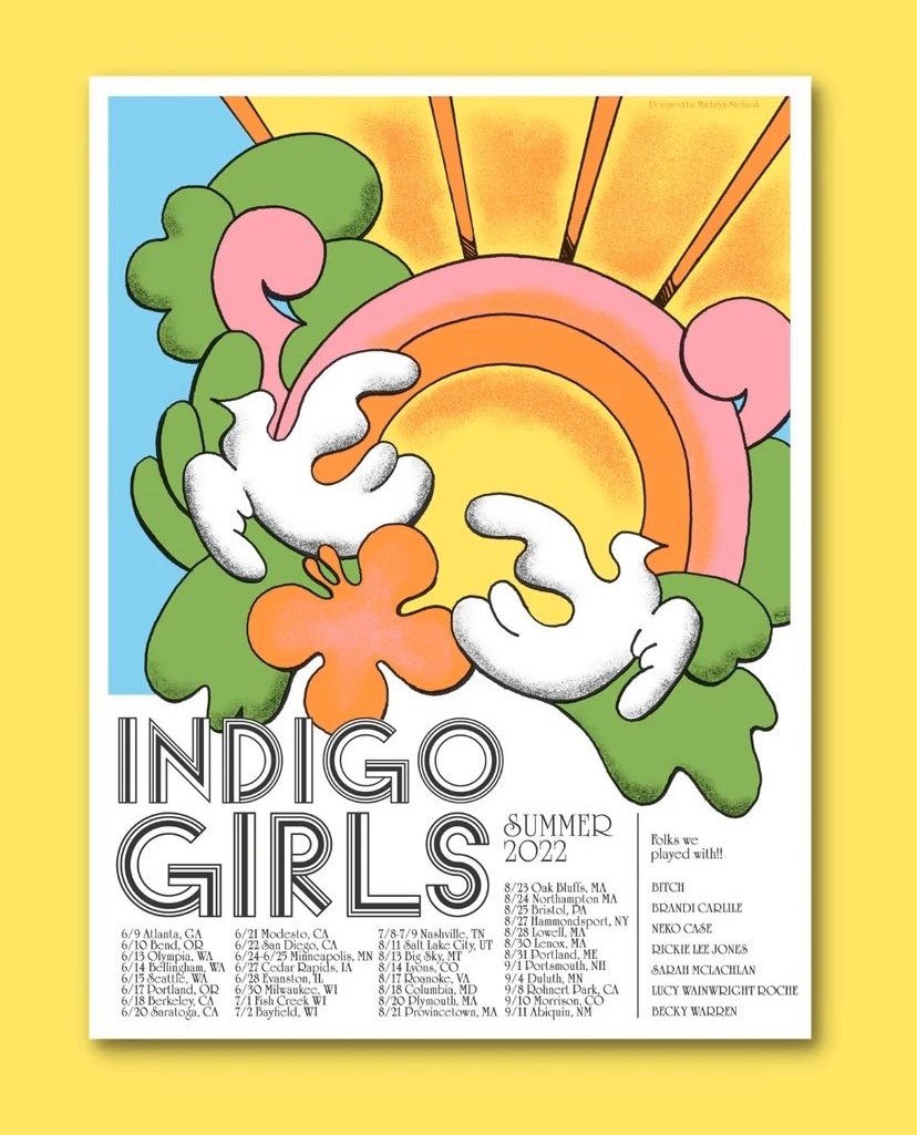 Indigo Girls Summer Tour 22 Stefanak | PosterDrops.com