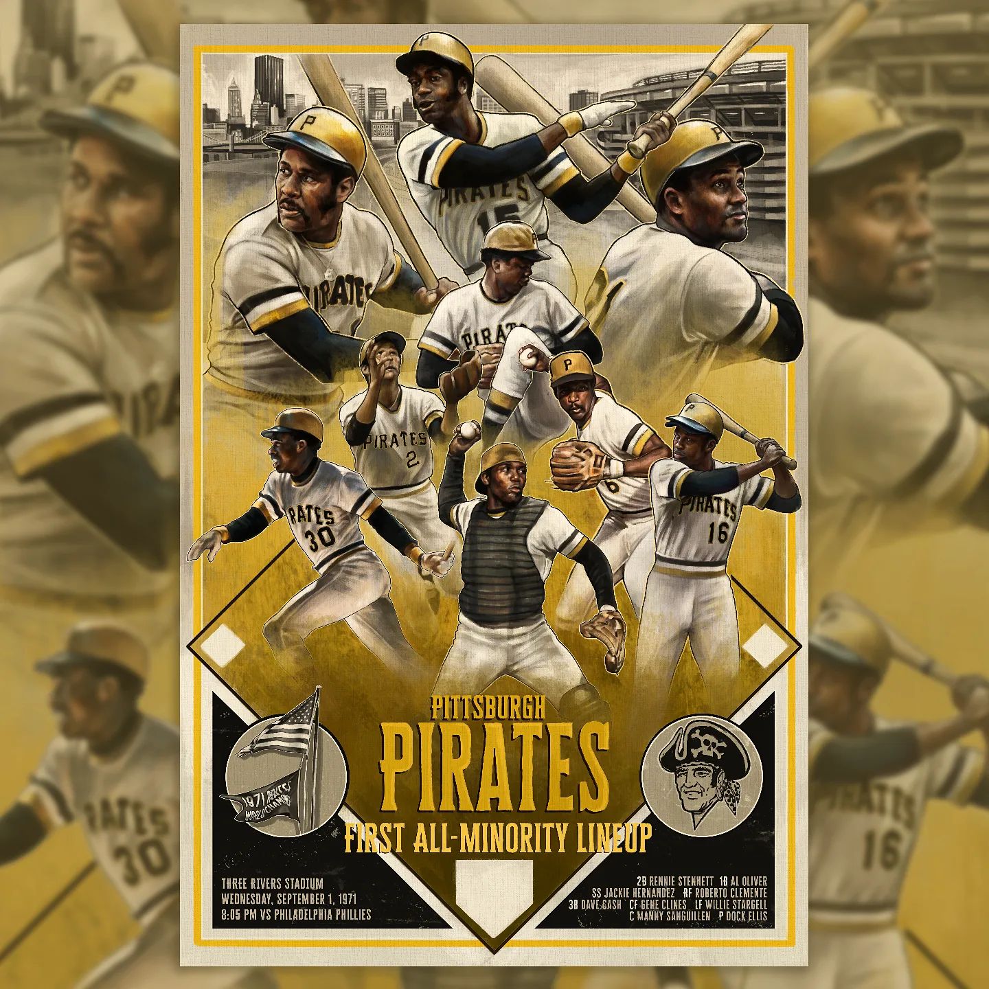 Pittsburgh Pirates vs. Philadelphia Phillies 71 Bruno | PosterDrops.com