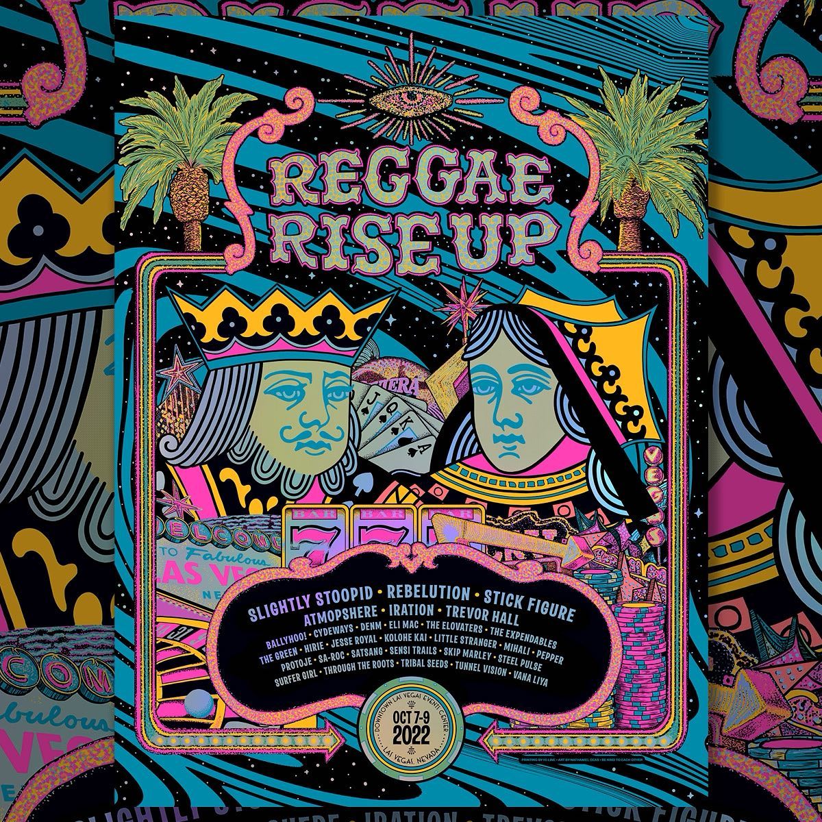 Reggae Rise Up Las Vegas 22 Deas | Glitter Foil Edition | PosterDrops.com