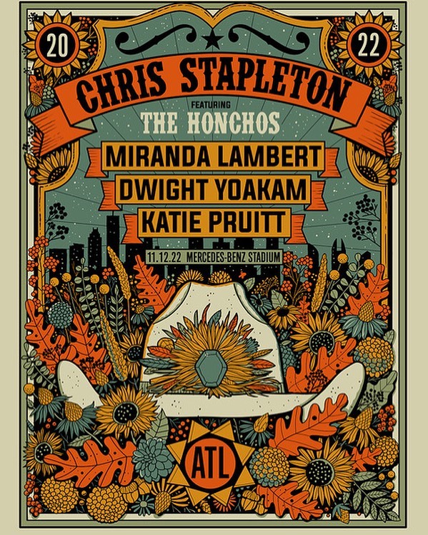 Chris Stapleton Atlanta 22 Methane Studios | PosterDrops.com