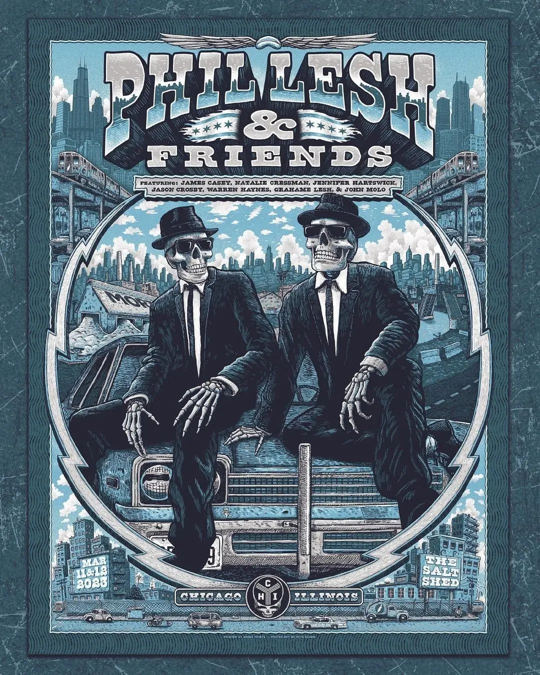 Phil Lesh Friends Chicago 23 Schaw PosterDrops phil-lesh-friends-chicago-23-schaw-posterdrops