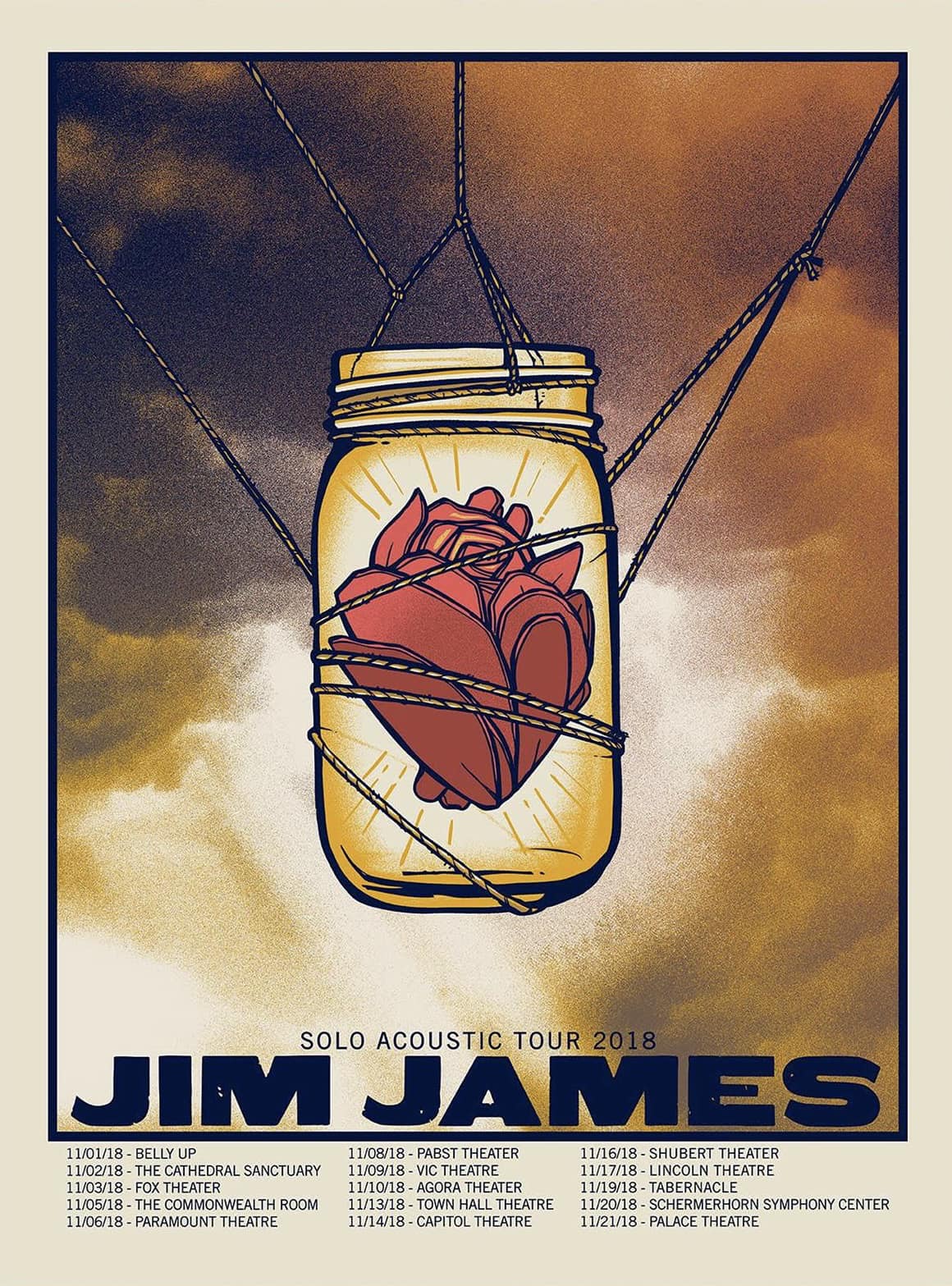 Jim James Solo Acoustic Tour 18 Reno | PosterDrops.com