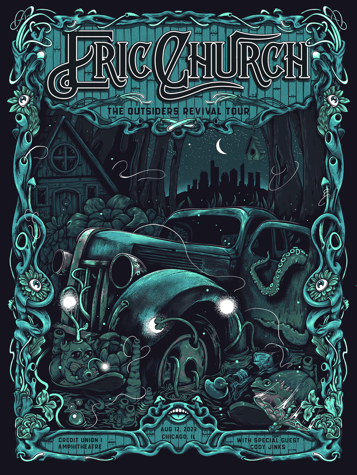 Eric Church Chicago 23 Trammel | PosterDrops.com