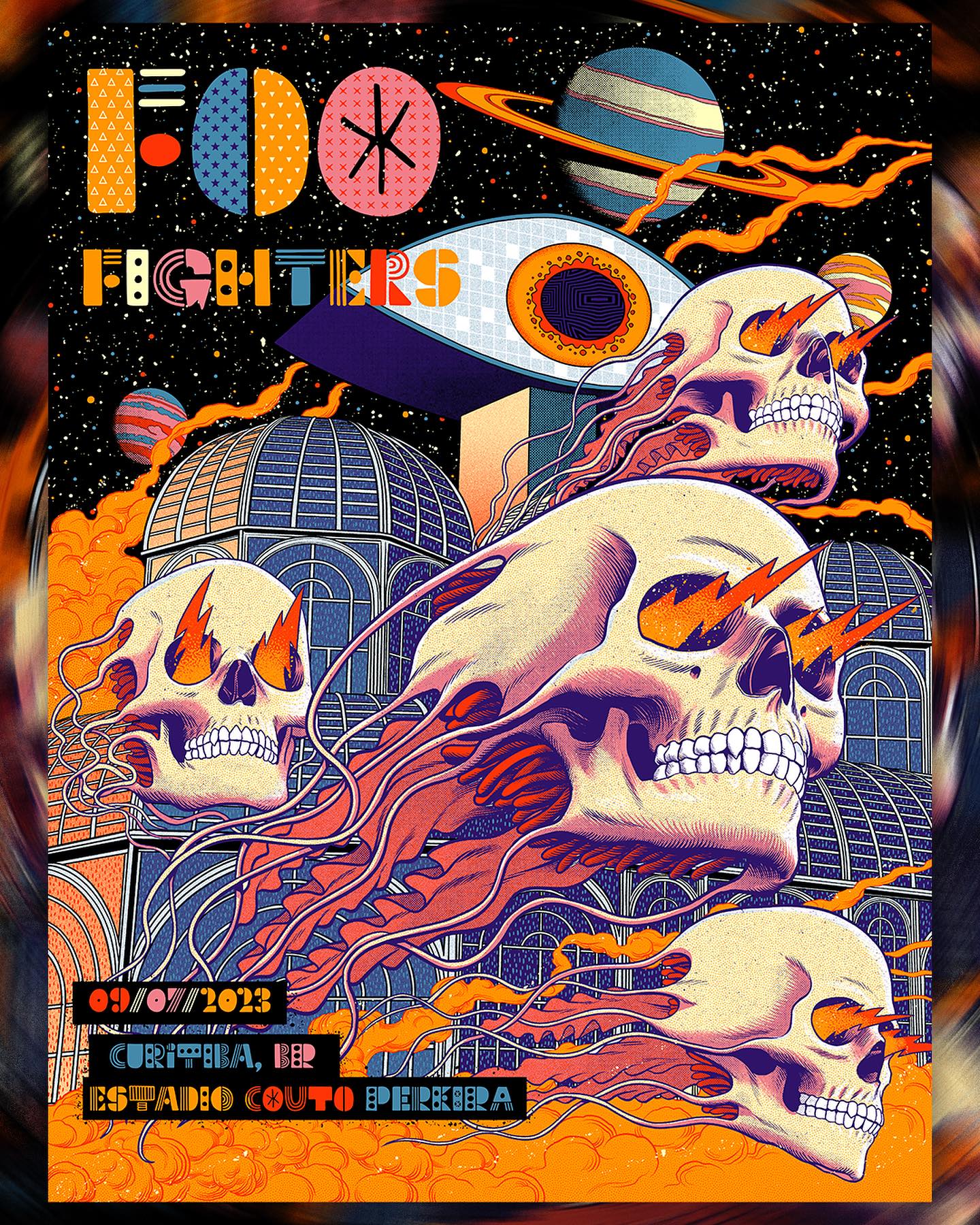 Foo Fighters Curitiba 23 F4D Studios | PosterDrops.com