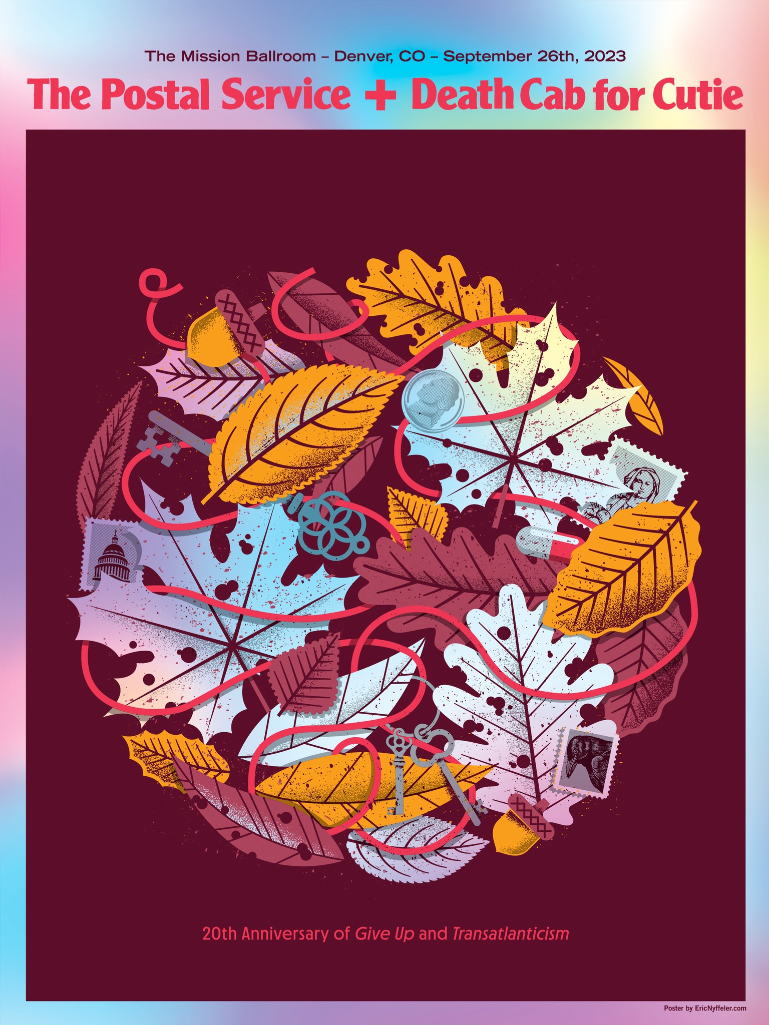 The Postal Service N1 Denver 23 Doe Eyed Design | Rainbow Foil Edition ...