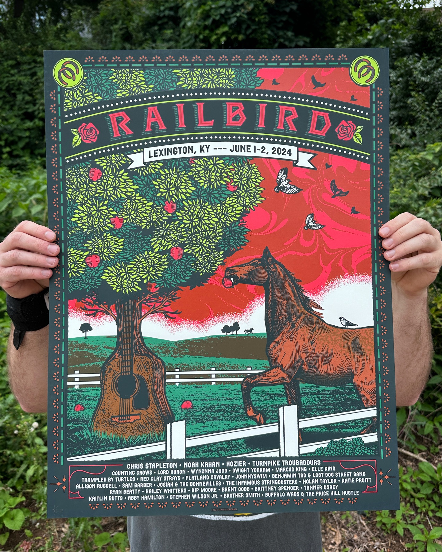 Railbird Festival Lexington 24 Status Serigraph | PosterDrops.com