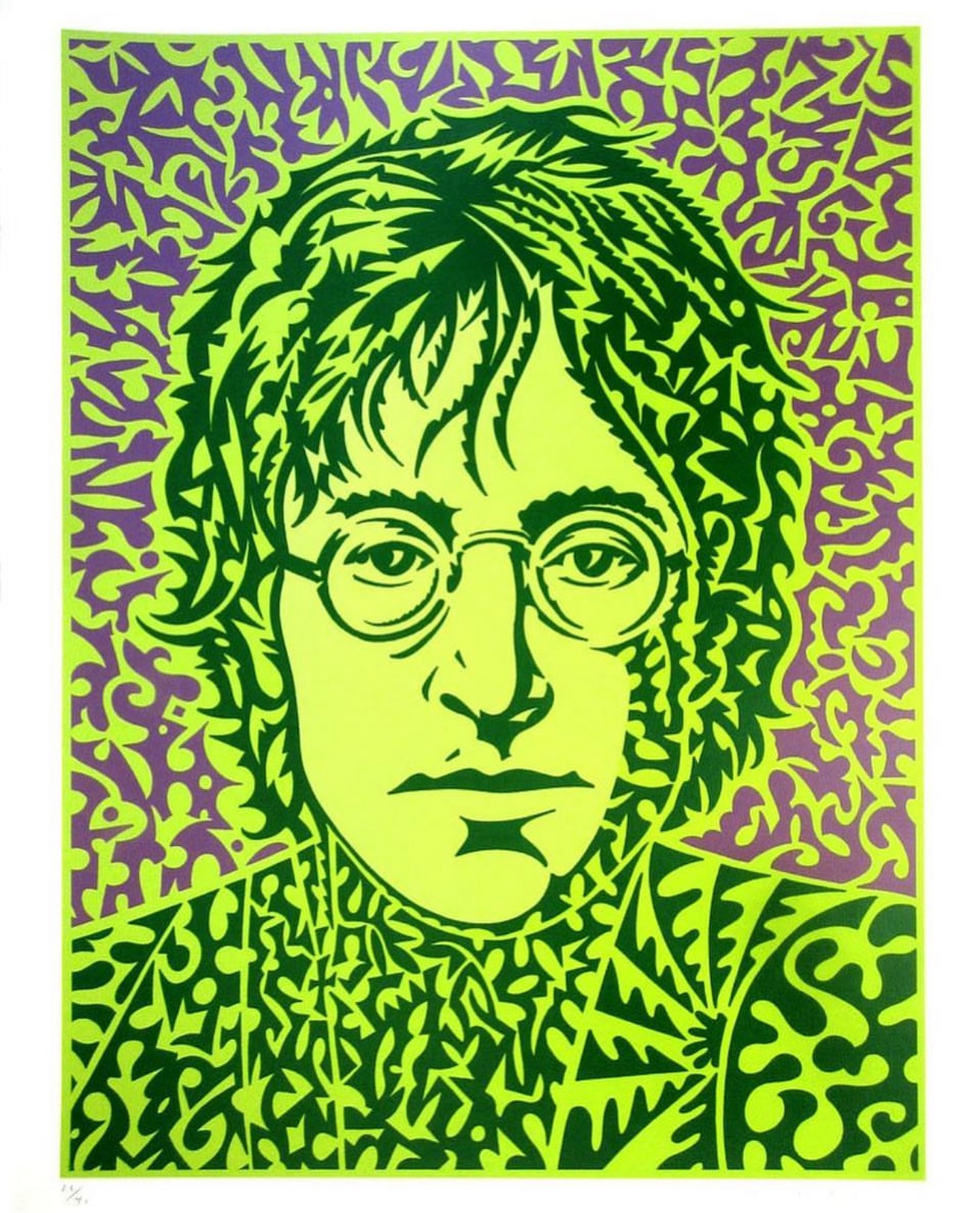 John Lennon 07 Hamersveld | Green Variant | PosterDrops.com