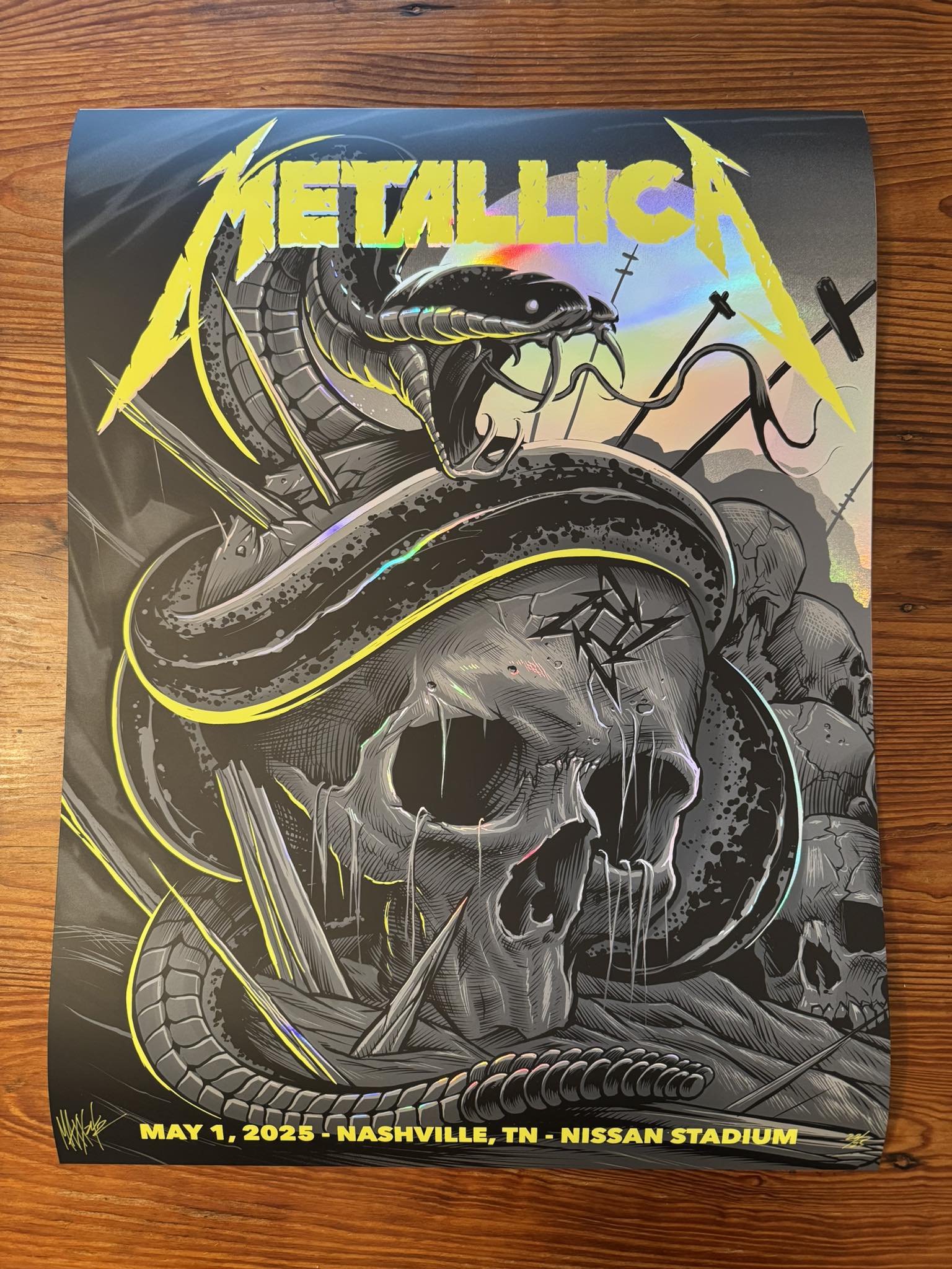Metallica N1 Nashville 25 Maxx242 | Yellow Variant/Rainbow Foil Edition ...