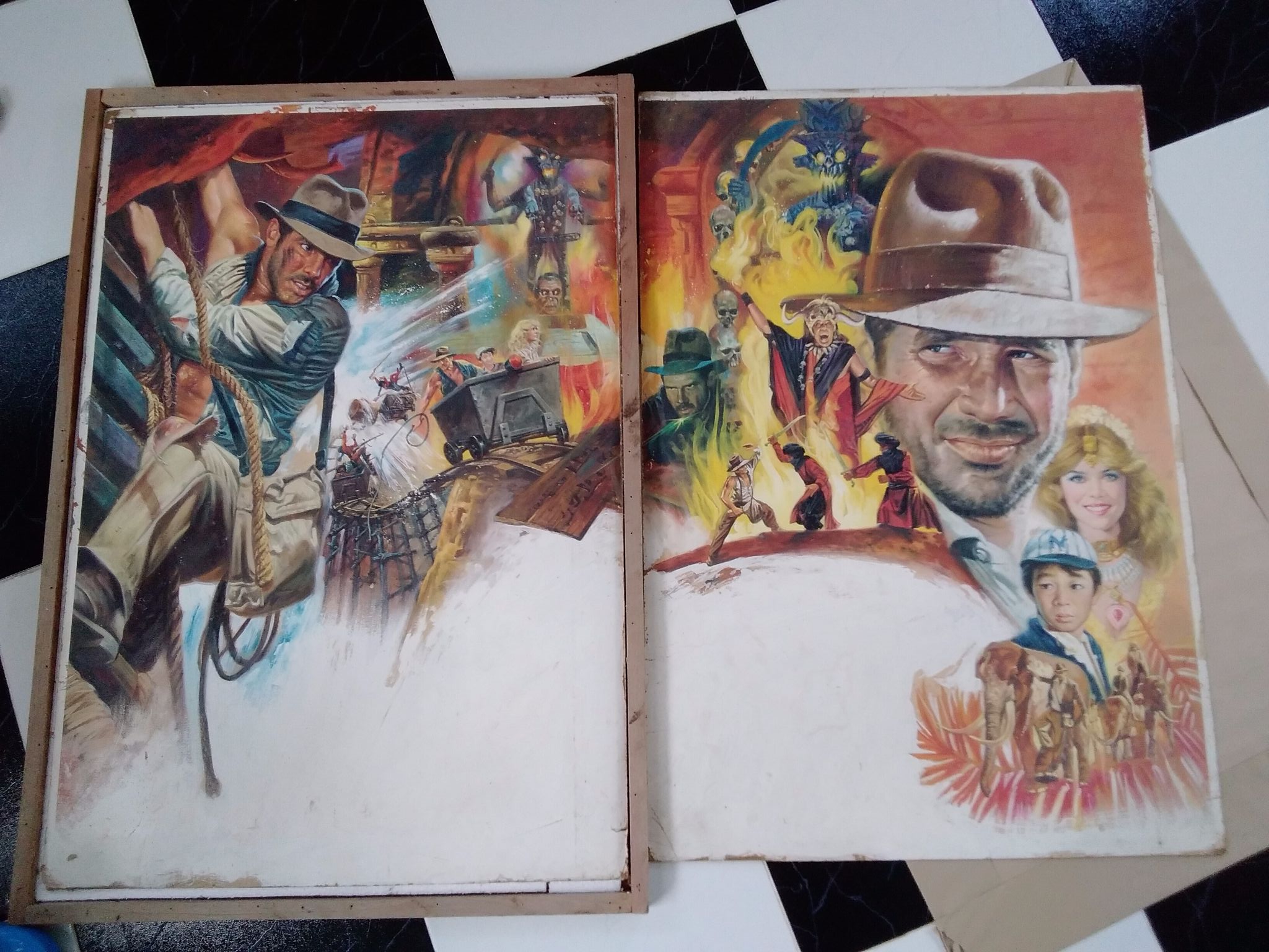 Indiana Jones And The Temple Of Doom 84 Struzan | 2-Panel Set ...