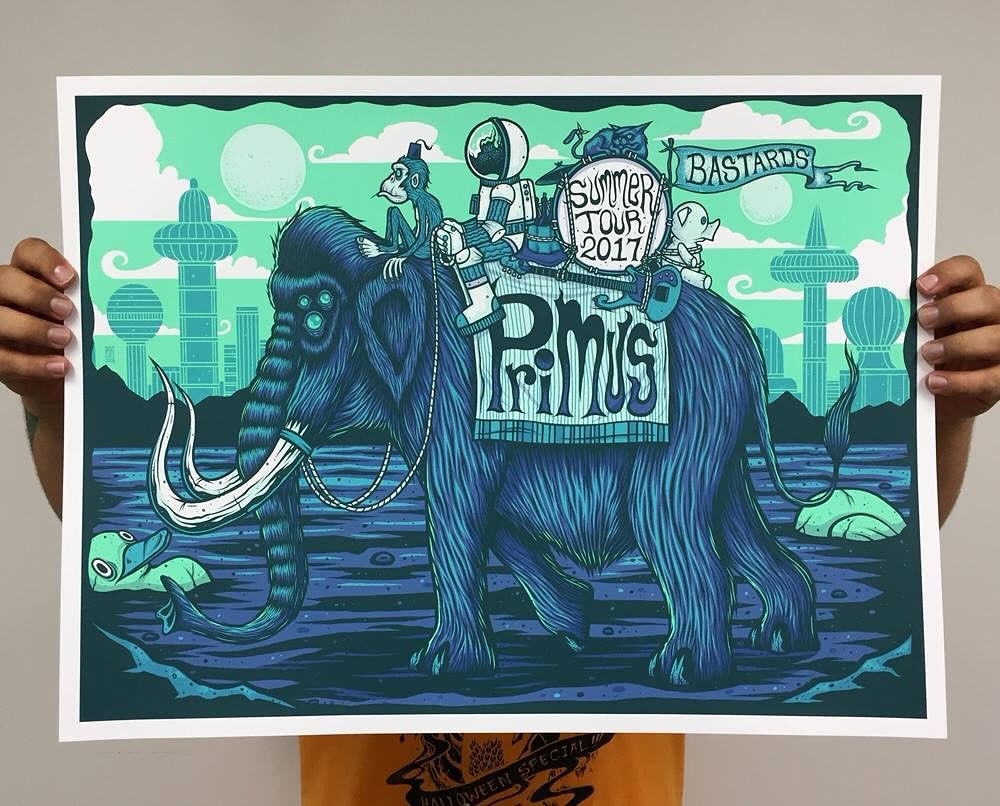 Primus Summer Tour 17 Mazza | Green Variant/Band Signed Edition ...