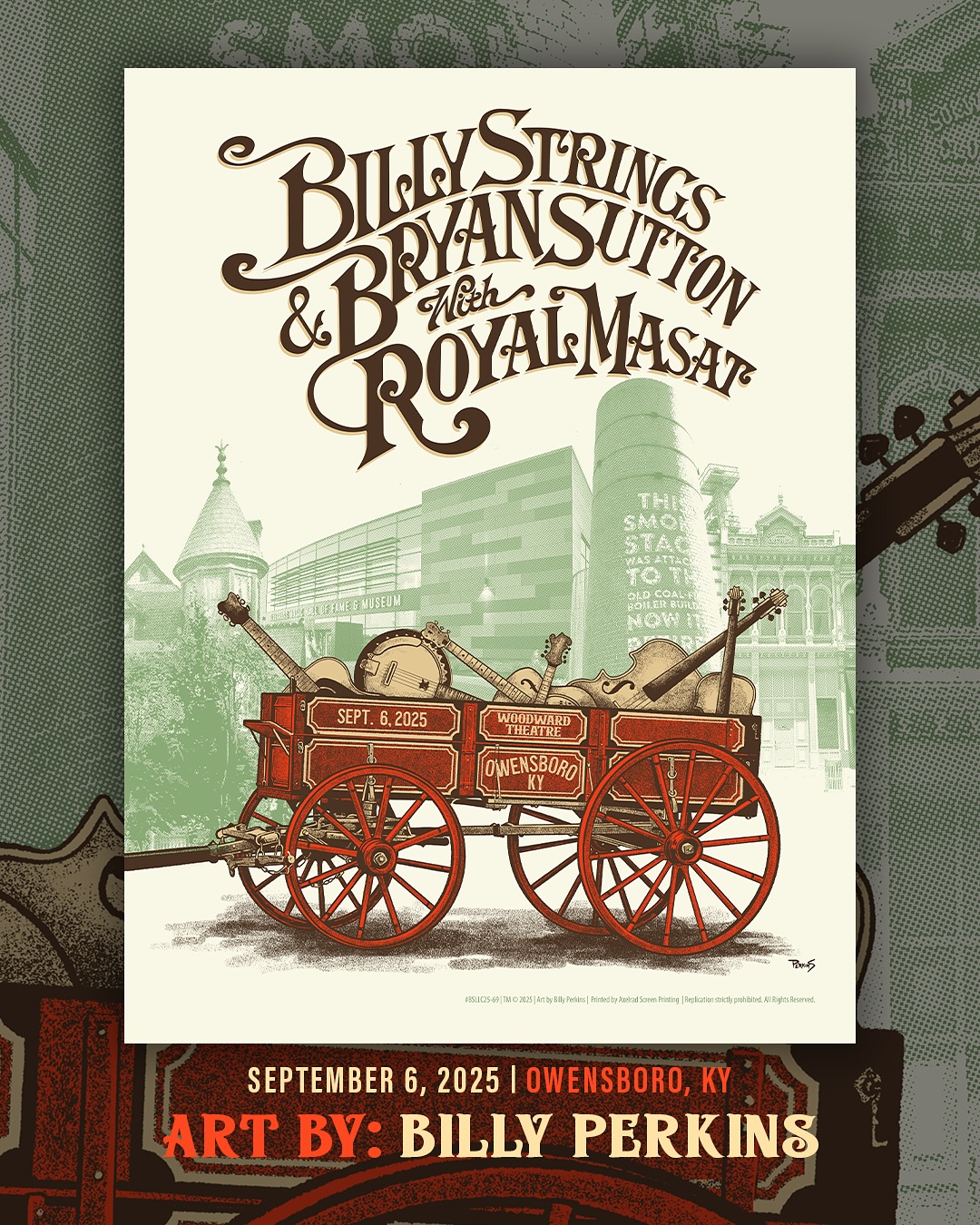 Billy Strings and Bryan Sutton N2 Owensboro 25 Perkins | PosterDrops.com