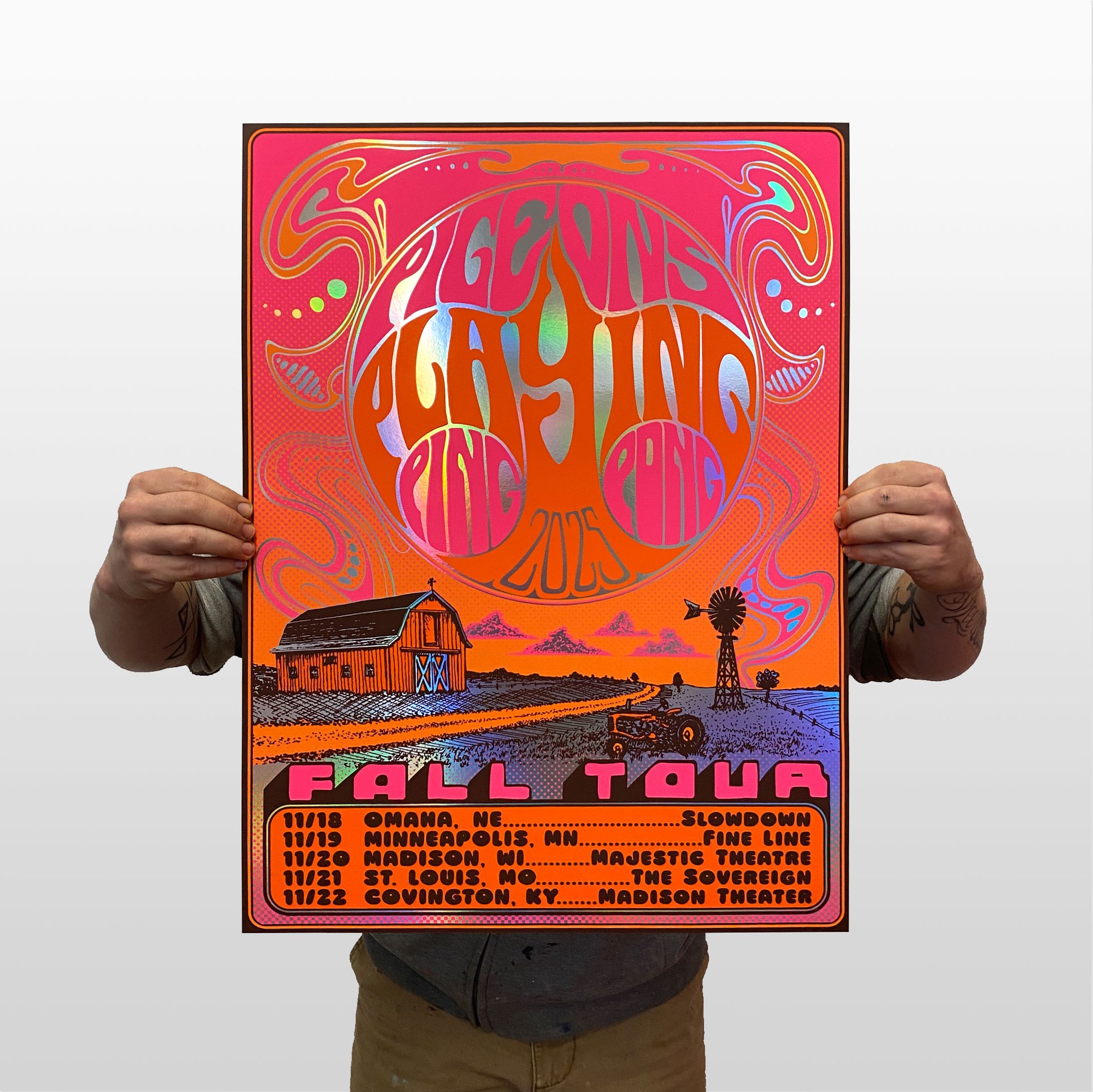 Pigeons Playing Ping Pong Multiple Cities 25 Moreno | Rainbow Foil ...