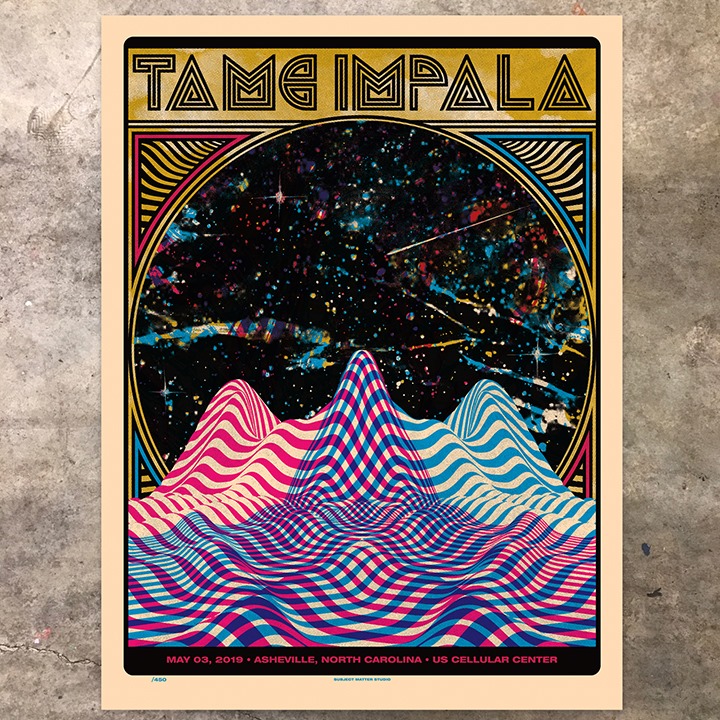 Tame Impala Asheville 19 Subject Matter Studio | PosterDrops.com