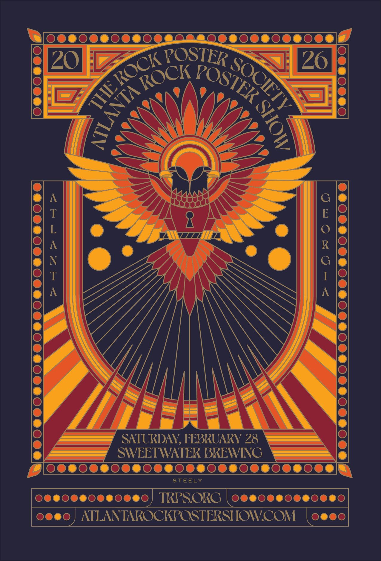 TRPS Atlanta Rock Poster Show Atlanta 26 Steely | PosterDrops.com