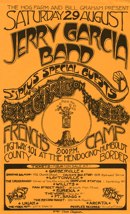 Jerry Garcia Band Electric on the Eel Garberville 87 Chapman ...