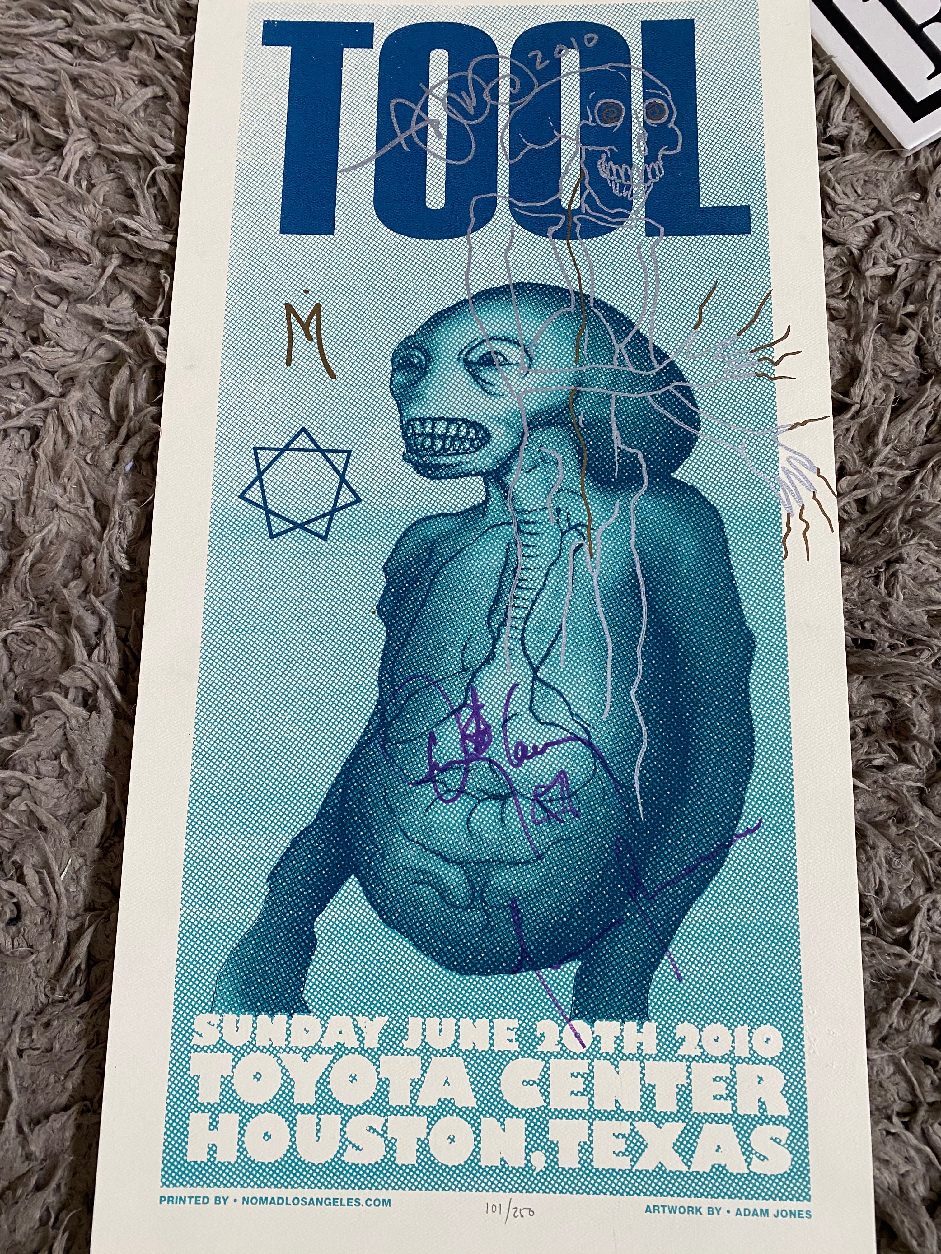 TOOL Houston 10 Jones | Band Signed/Doodled Edition | PosterDrops.com