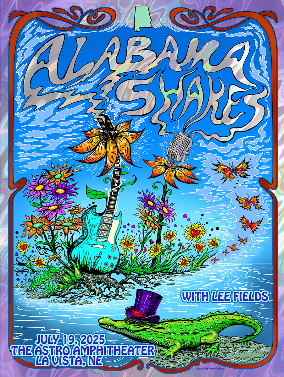 Alabama Shakes La Vista 25 DuBois | Swirl Foil Edition | PosterDrops.com