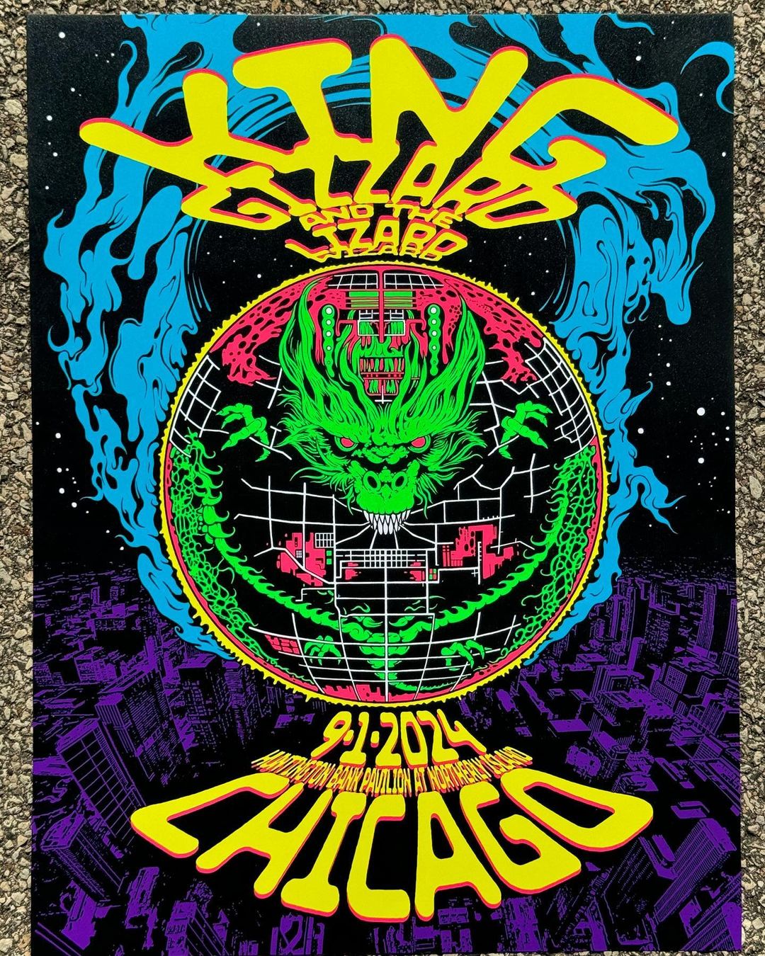 King Gizzard & The Lizard Wizard Chicago 24 Galea | PosterDrops.com